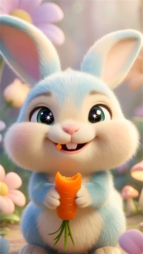 A super cute 3D animated baby rabbit character. #shorts #shortsfeed