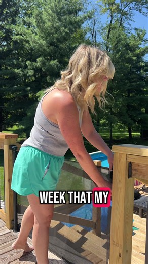 I’ve gotten a lot of questions about the gate by my pool. I bought the retractable mesh gate and have been very happy with the qaulity and design. If you don’t want a big bulky gate this is for you #tiktokshop #meshgate #retractablegate #babygate #poolsafety #pool #fyp