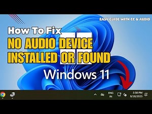 How to Fix No Audio Device Installed or Found in Windows | Fix Windows Audio Problem
