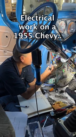 4 comments | Electrical problems on classic vehicles can be hard to track down. Today we are repairing the wiring on this 1955 Chevy to make sure every light, gauge, and connection works the way it should. ⚡ | Rio Auto Electric, LLC | Facebook