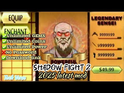 Shadow Fight 2 Sensei Mod APK Download 2025 (Unlimited Money, Energy & Max Level!!)