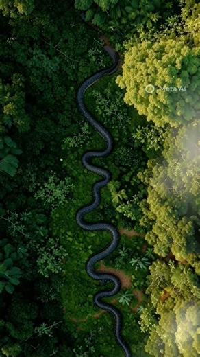 Gaint anaconda in Amazon forest #anaconda #snake #ai