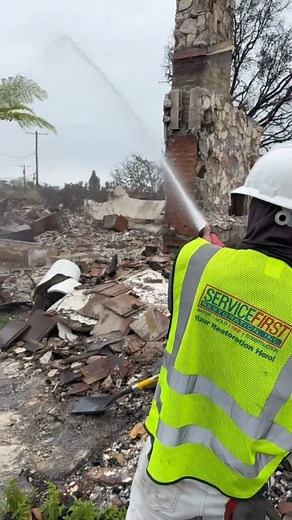 ServiceFirst Restoration Inc. on Instagram: "We’re still up in Pacific Palisades, helping families take the first steps toward rebuilding after the devastating fires. Here’s a look at demolition work on homes that were completely lost — a powerful reminder of the resilience of this community and the importance of starting strong.  We’re honored to be a part of the recovery. #PacificPalisadesStrong #YourRestorationHero #ServiceFirstRestoration"
