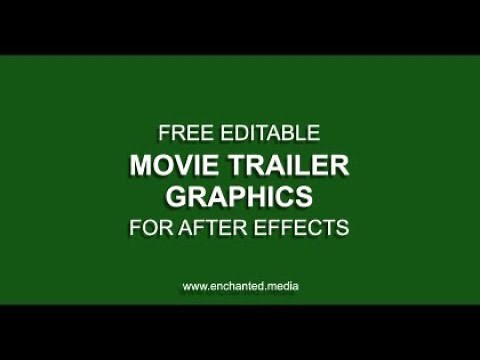 Movie Trailer Graphics - Free After Effects Project
