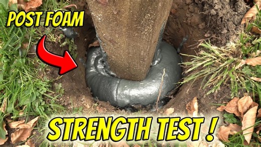 Fence post foam vs concrete | Strength test