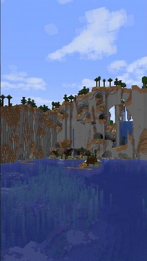 Minecraft FLOATING SHIPWRECK and Cliff Village Seed