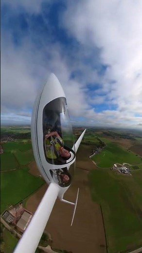 Glider Aerobatics Outside View | Two Seat Glider in Aerobatic Flight