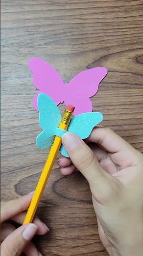 How to decorate a pencil ✨🦋 foam butterfly