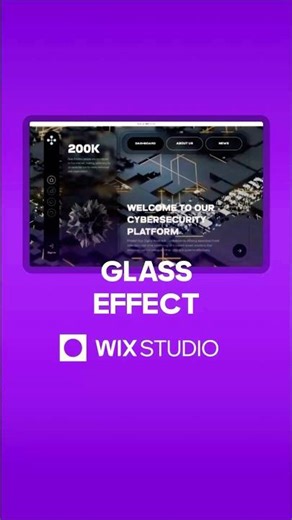 Glass Effect in Wix Studio #webdesign #glasseffect