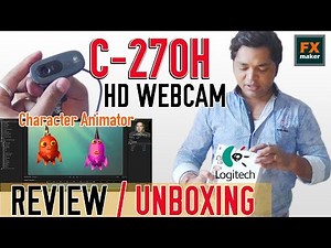 Logitech C270h HD Webcam | Camera for Adobe Character Animator | Review + Unboxing