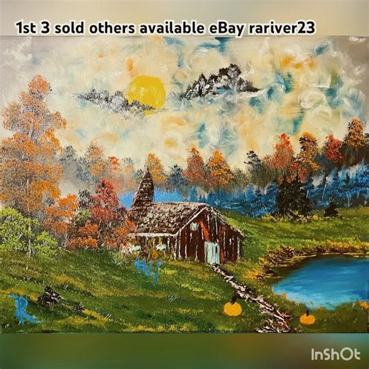 Bob Ross painting progress