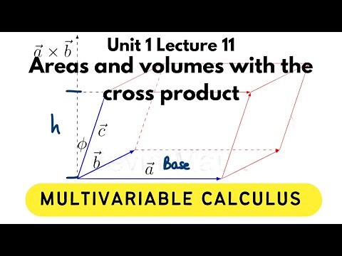 Cross Product Areas and Volumes, Multivariable Calculus