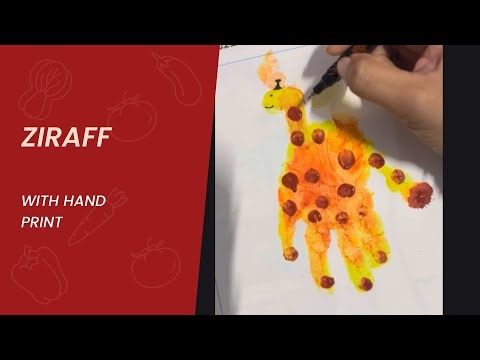 How to make giraffe by hand print🦒@ArtistRituKhatri #viralvideo
