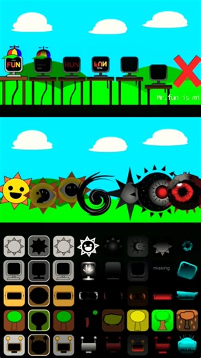 Mr. Fun computer vs Mr. Sun 🔥 Incredibox Sprunki 🎼💯 #incredibox #sprunki #duomix #phase #shorts #oc