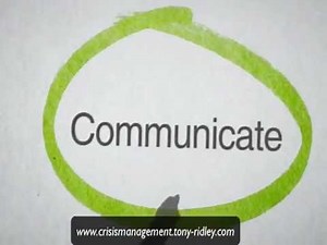 Crisis Management and Leadership Training:1. Intro-Basics by Tony Ridley