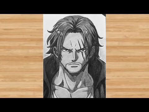 How to draw the Emperor 'Red-Haired' Shanks | Epic One Piece Pencil | simple steps tutorial