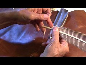 DIY tie points on feather ends