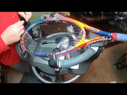 Tennis racquet stringing tips starting crosses