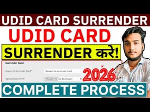 SURRENDER UDID CARD | HOW TO APPLY SURRENDER REQUEST 2026 | SURRENDER DISABILITY CERTIFICATE 2026