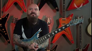 Dean Guitars Exile Select Floyd Rose 7 String Burl Poplar Electric Guitar, Right, Satin Turquoise Burst (EXILE7FBRL STQB)