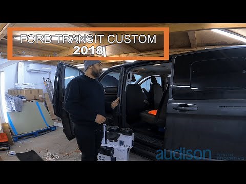 Ford Transit Custom 2018/2019 Audison Speaker Upgrade With Subwoofer on the Factory Radio.