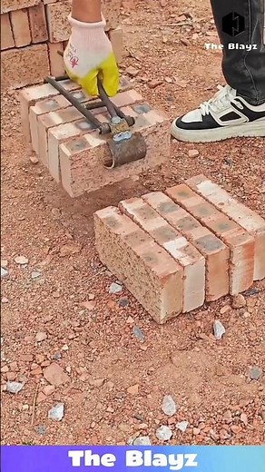 BRICK LIFTING HACK! This Steel Tool Makes Heavy Work Look TOO EASY! 🧱💪 #magic #wow #smartwork