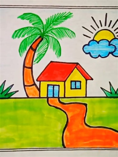 Scenery Drawing for Kids: Easy Steps