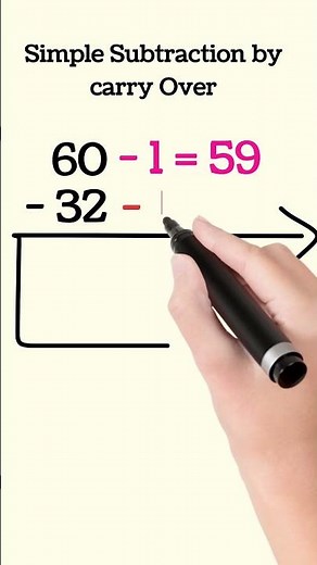 Carry over Subtraction by simple Method🌻