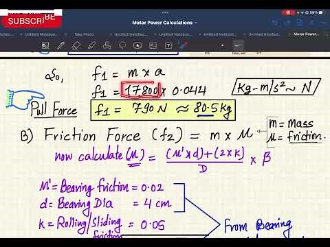 Motor Power Calculations for Over Head Chain Conveyor (V087)