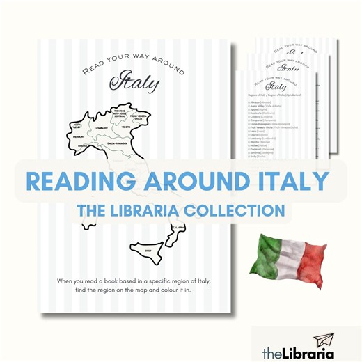 Read Your Way Around Italy – Italy Reading Map Printable, Book Club & Literary Travel Guide, Travel Reading Guide, Book Log Printable - Etsy
