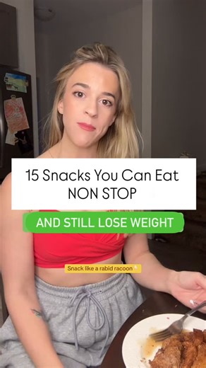 Rebecca Rhea Lucas on Instagram: "15 snacks you can eat a LOT of without blowing your calories: When the snacking hits, these will HELP with fat loss, not hinder it ♥️ 🥒 Pickles: salty, crunchy, zero effort 🍮 Sugar-free Jell-O: dessert vibes, minimal impact 🍿 Air-popped popcorn: big bowl energy 🍿 🍘 Rice cakes: ~35 cals each, add flavor 🥒 Cucumbers + vinegar or tajín: crunch therapy 🍇 Frozen grapes – sweet + slows you down 🥬 Shredded lettuce + salsa: weird but works 🥕 Baby carrots: chew 