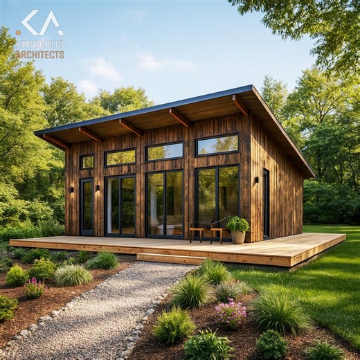 20x35 Ft Rustic Cabin Plans • 2 Bedroom Shed Roof House • 700 Sq. Ft Small Home / ADU Cottage - Architectural Plans   CAD2D - Etsy