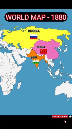 World Map in 1880 #worldmap #historicalmap #asiancountry #worldmap1880 #globalmap ##ytshorts