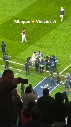 Football Files Uncovered on Instagram: "Mbappé ❤️ Vini. A beautiful moment in Madrid after the 6-1 Real Madrid vs. AS Monaco match. Kylian Mbappé pounces on teammate Vinicius Junior after the winger received the MOTM award. The Brazilian forward has recently faced a barrage of criticism from his own fans after a string of disappointing matches, but showed signs of his old form against Monaco. 🙏🏽"