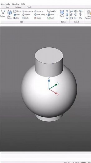Pressure Vessel Modeling in BricsCAD #shorts