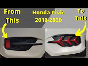LED BUMPER REFLECTOR INSTALLATION (FULL GUIDE) HONDA CIVIC 2016-2020