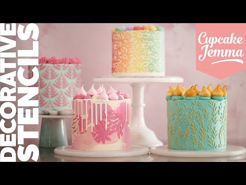 Cake Stencil Decorating Technique Masterclass | Awesome & Easy Cake Decoration | Cupcake Jemma