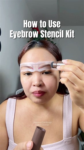450K views · 1.4K reactions | How to use Eyebrow Stamp Stencil Kit | Jhenna Cariñosa | Facebook