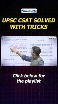 CSAT Comprehension Tricks (Solved UPSC CSAT questions without reading passage #upsc #csat #shorts 21