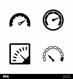 Speedometer, Speed Measurement. Simple Related Vector Icons Set for Video, Mobile Apps, Web Sites, Print Projects and Your Design. Speedometer, Speed Stock Vector Image & Art - Alamy