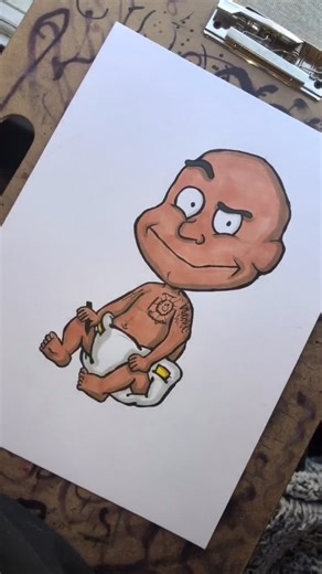 Drawing Dwayne Johnson in Random Styles Day 5