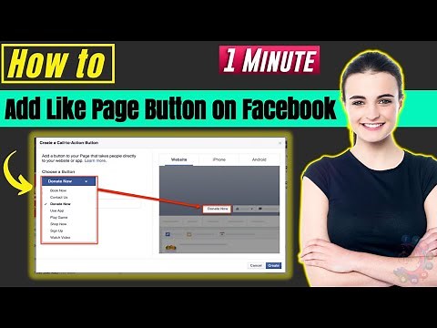 How to add like page button on facebook 2024