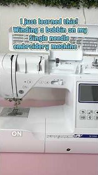 How to wind a bobbin on the Brother SE1900. #brotherse1900 #embroidery ‪@BrotherCraftsUSA‬