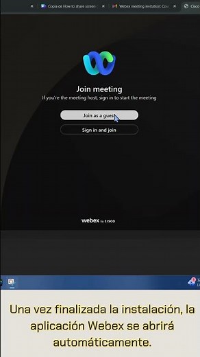 Como entrar a una audiencia virtual usando webex