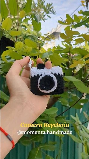 Crochet Camera Keychain 📷🧶 #crochet #shorts #camera