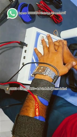 🔋4 Channel TENS = 4x Pain Relief, Demo dekho, 4 channel physiotherapy machine price in india #shorts