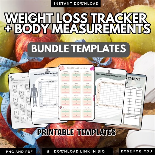 Weight Loss Tracker, Body Measurement Chart, Fitness Progress Log, BMI Tracker, Weight Log Printable, PDF, PNG. - Etsy Australia