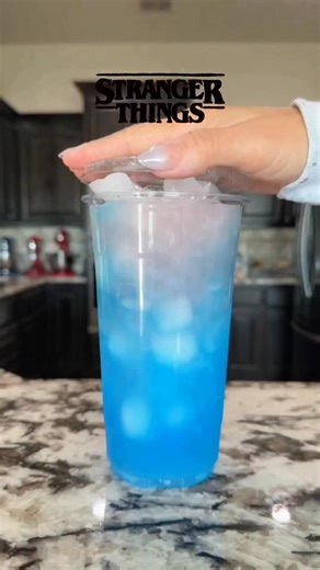 Drink Freak on Instagram: "Soft colors for a strong soul 💙🩷 Will Byers! I used 1 packet of blue raspberry and 1 packet of pink lemonade. 1 Oz of aloe is used to help with layering but also great for gut health and digestion. Not required to make a delicious, flavorful water! #willbyers #strangerthings #drink #water #watertok"