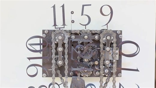 Sprockets And Chains Drive This Unique Mechanical Digital Clock