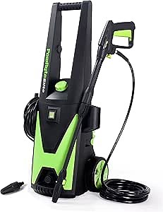 PowRyte Elite 2200 PSI 1.8 GPM Electric Pressure Washer, Power Washer with Extra Turbo Nozzle, 3 Quick-Connect Spray Tips and Tall Handle